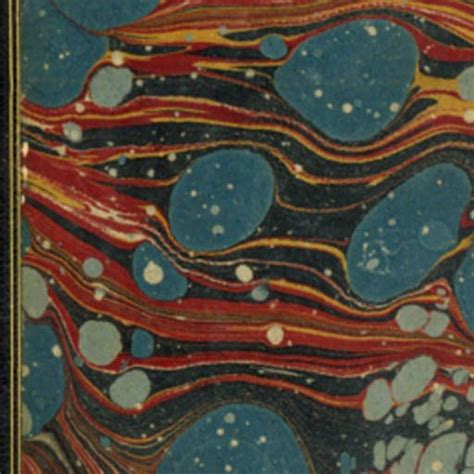 Vintage 19th C Marbled Paper Dahlia Pattern Decorated Papers