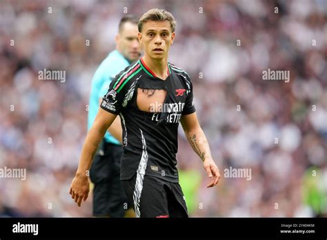 Arsenals Leandro Trossard Sports A Ripped Shirt During The English