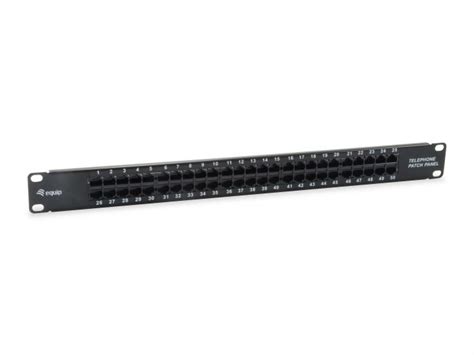 Port Cat RJ ISDN Patch Panel Schwarz Equip