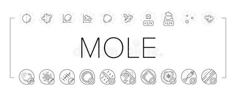 Mole Skin Problem And Disease Icons Set Vector Stock Vector