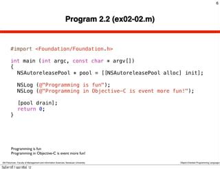 OOP Chapter 2 Programming In Objective C PPT