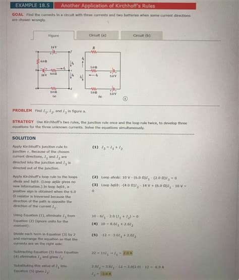 Solved EXAMPLE Another Application Of Kirchhoff S Rules Chegg