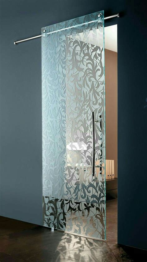 Modern Italian Sliding Etched Glass Door By European Cabinets