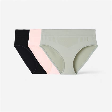 Womens Seamless Briefs Tri Pack Blackquartzsage Grey