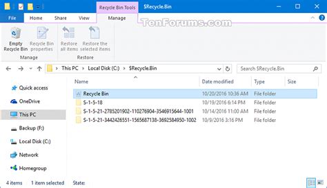 Empty Recycle Bin In Windows 10 Tutorials