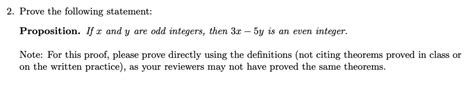 solved prove the following statement proposition if € and y are odd