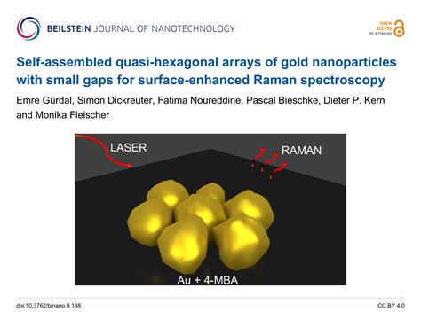 Bjnano Self Assembled Quasi Hexagonal Arrays Of Gold Nanoparticles With Small Gaps For Surface
