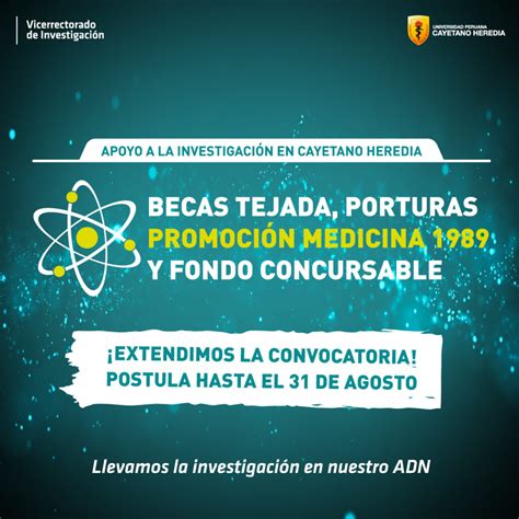 ¡ampliamos El Plazo Para Postular A Becas Tejada Promoción Medicina