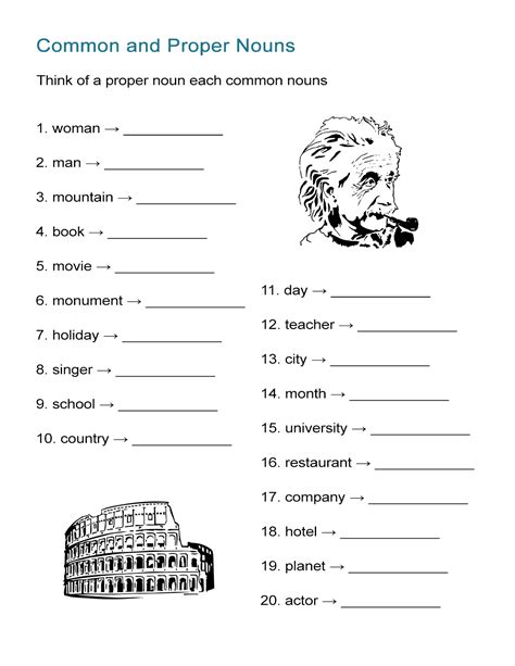 Common And Proper Nouns Worksheets With Answers Free Printable Worksheets