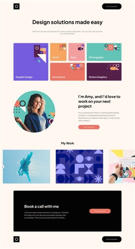 Frontend Mentor Sigle Page Design Portfolio Using Angular Coding Challenge Solution