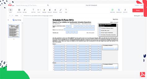 Schedule B Form 941 For 2026 Printable Free Printable Schedule
