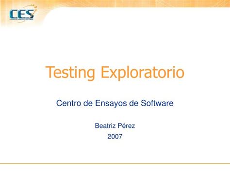 Ppt Testing Exploratorio Powerpoint Presentation Free Download Id5901758