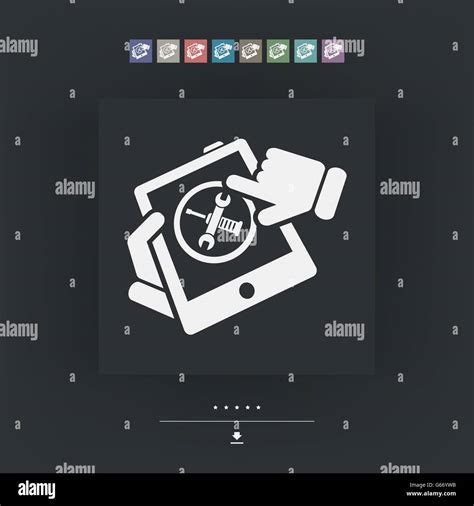 Touchscreen Device Setting Stock Vector Image Art Alamy