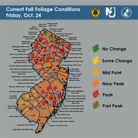 Leaf Colors Now At Peak In 11 Nj Counties See Latest Fall Foliage