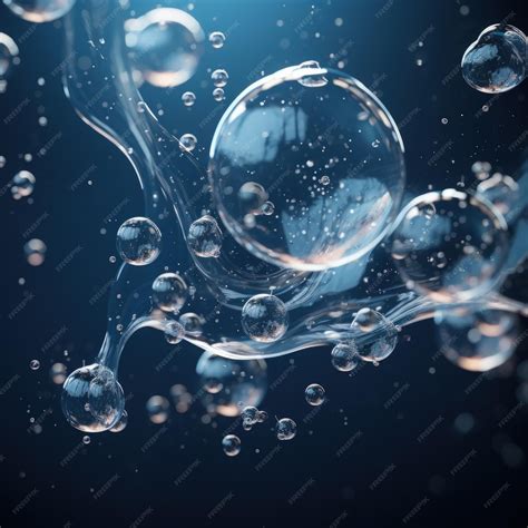 Premium Photo Atom And Molecule Structure Bubbles On Dark Background