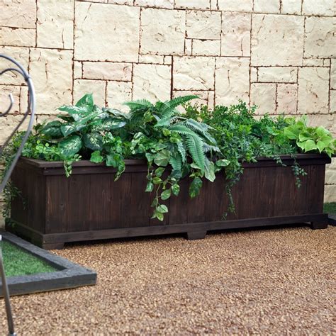 Have To Have It Rectangular Cedar Wood Aster Patio Planter 70 Inch
