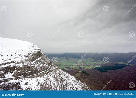 Mountain Pass Road In Winter Stock Image Image Of Vasco Dangerous