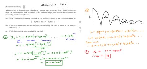 ib bouncing ball problem sumant s 1 page of math