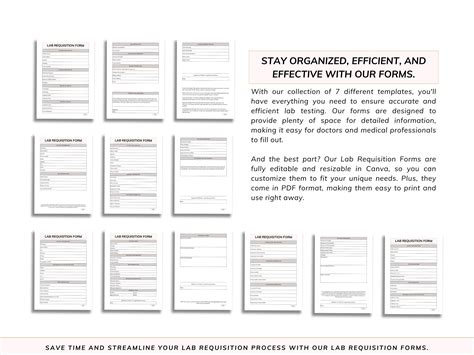 Lab Requisition Forms Editable Canva Templates And Printable PDF For Healthcare