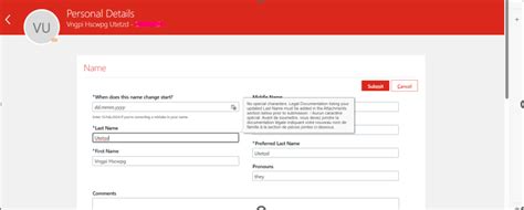 Hover Text In Personal Details Redwood Pages Through Visual Builder — Cloud Customer Connect
