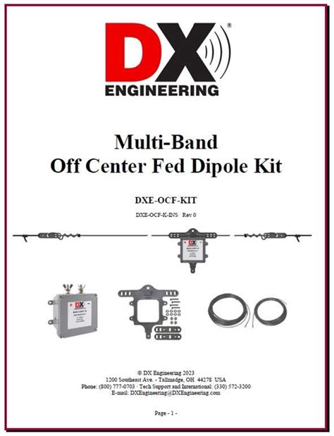 Dx Engineering Dxe Ocf Kit Dx Engineering Multi Band Off Center Fed