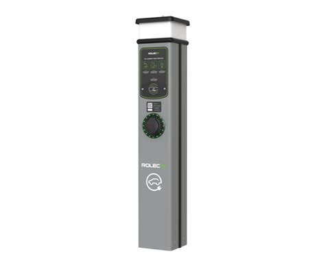 Rolec Rolec0211g Basiccharge Smart Ev Charging Pedestal 1x Up To 7 4kw Type 2 Socket Grey
