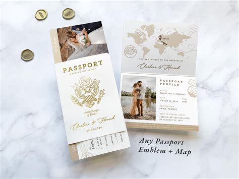 Passport Wedding Invite Boarding Pass Wedding Invitation Sets