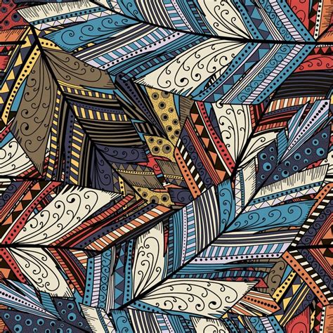 Premium Vector Abstract Pattern With Feathers