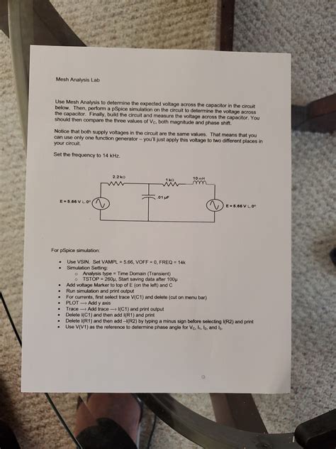 mesh analysis lab use mesh analysis to determine the