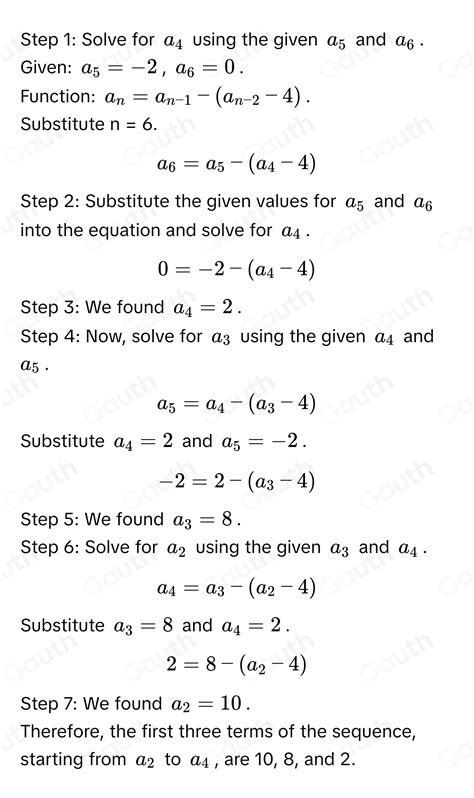 Solved What Are The First Three Terms Of The Sequence Defined By The