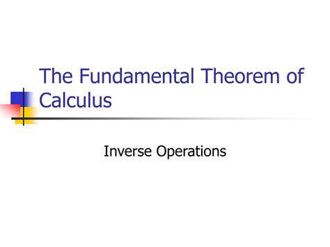 PPT Mastering The Fundamental Theorem Of Calculus PowerPoint