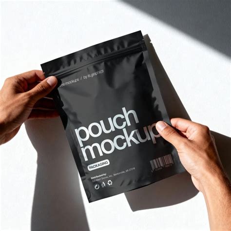 Free Matte Stand Up Pouch Mockup Template Psd