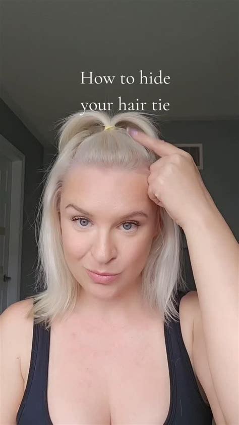 Jillian Jane On Instagram Cute Way To Hide Your Hair Tie Ina Half Up