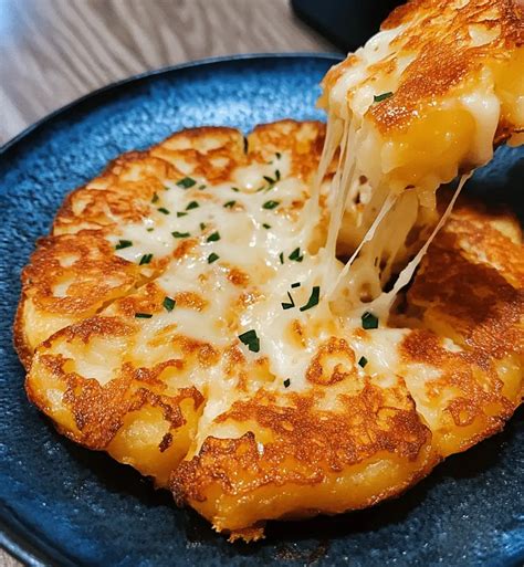 Korean Cheesy Potato Pancakes