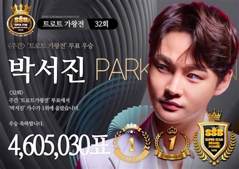 박서진 트로트 가왕전 K Pop King 예능셀럽 부문 1위3관왕 슈퍼스타 투표 결과 네이트 연예
