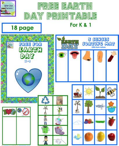 Earth Day Printable For K 1 Free Sorting Pdf • Wise Owl Factory