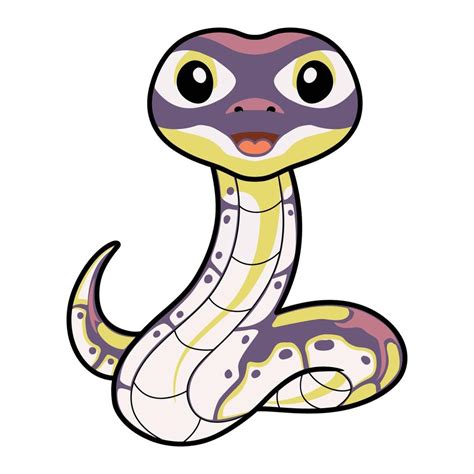 Cute Banana Pastel Ball Python Cartoon 21429141 Vector Art At Vecteezy