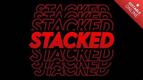 Stacked Modern Stroke Text Effect Generator