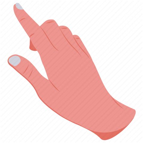 Touching Screen Index Finger First Gestural Input Icon Download