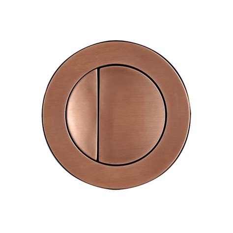 Round Concealed Cistern Push Button In Brushed Bronze