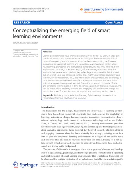 Pdf Conceptualizing The Emerging Field Of Smart Learning Technologies