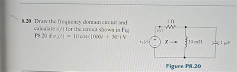 solved 8 20 draw the frequency domain circuit and calculate