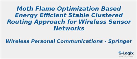 Moth Flame Optimize Energy Efficient Cluster Ns2 Projects S Logix