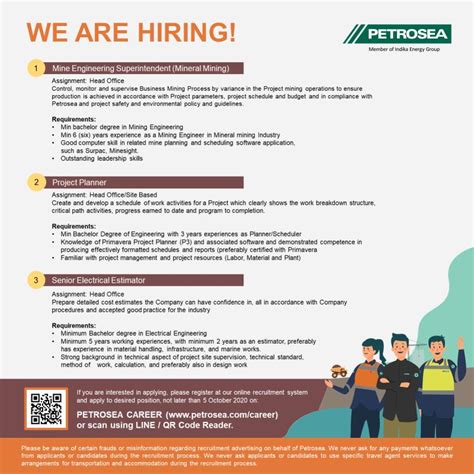 Petrosea On Linkedin Mining Engineering Estimator Planners 134
