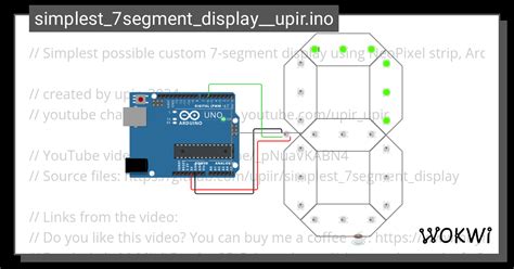 Simplest 7segment Display Upir Copy Wokwi ESP32 STM32 Arduino