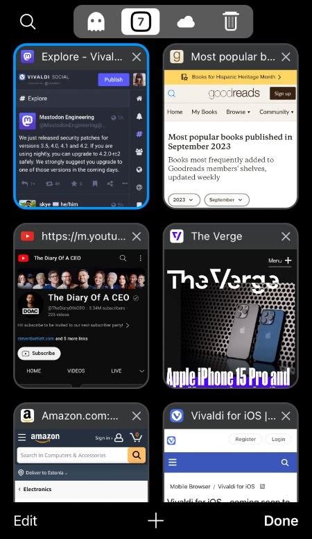 Tabs On Ios Vivaldi Browser Help