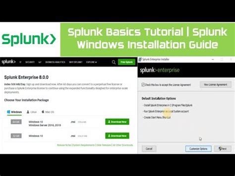 Splunk Basics Tutorial How To Setup Splunk Splunk Windows Installation Guide YouTube