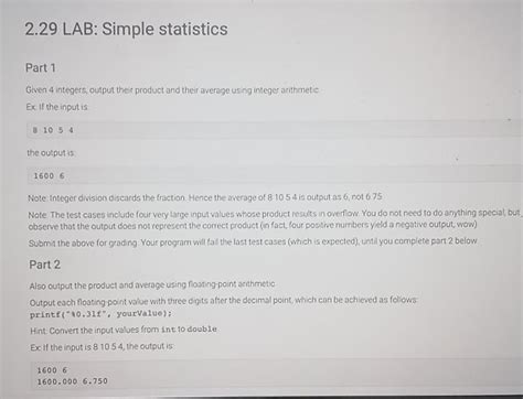Solved 229 ﻿lab Simple Statisticspart 1given 4 ﻿integers