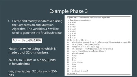 Secure Hash Algorithm SHA 256 Detailed Architecture PPT