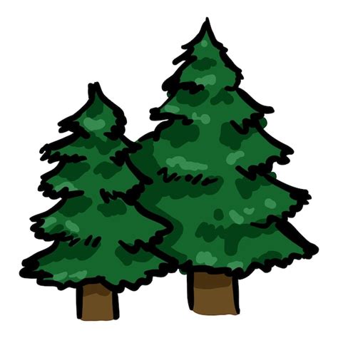 Premium Vector Pine Tree Doodle Icon
